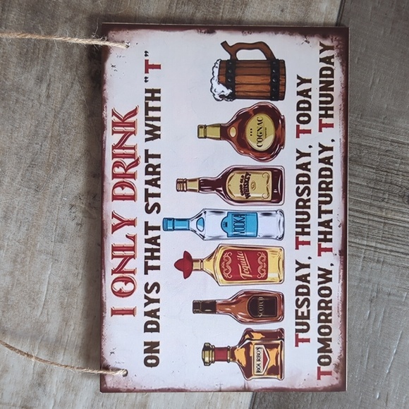 None | Accents | I Only Drink Funny Beer Wall Sign 7 X 5 | Poshmark